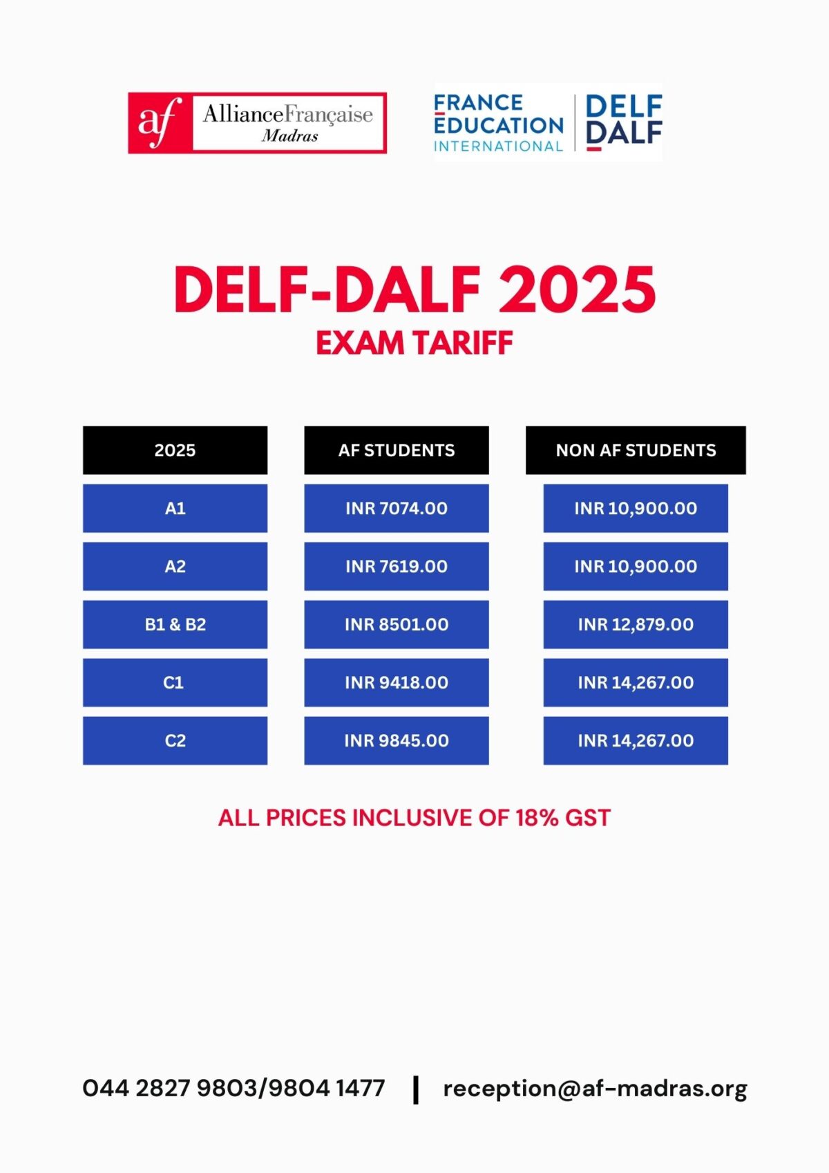 DELF DALF - Alliance Française of Madras